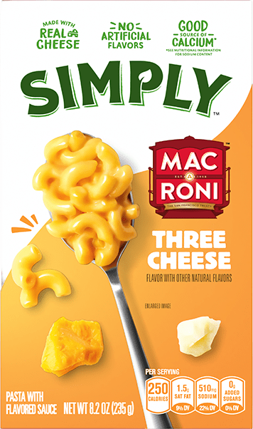 Simply Pure Deliciousness Mac-A-Roni® Three Cheese | RiceARoni
